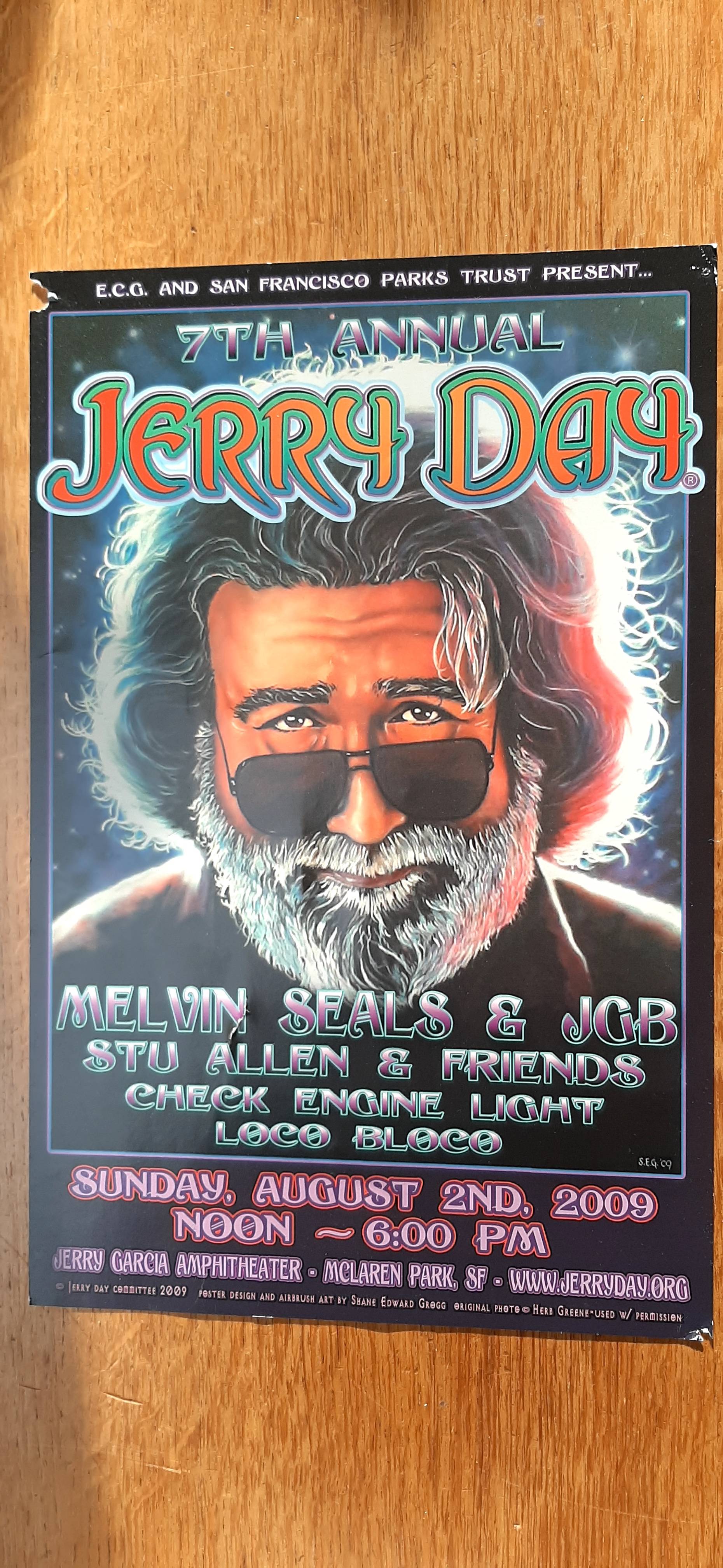 Affiche américaine "Jerry Day". Hommage à Jerry Garcia (Grateful Dead ...