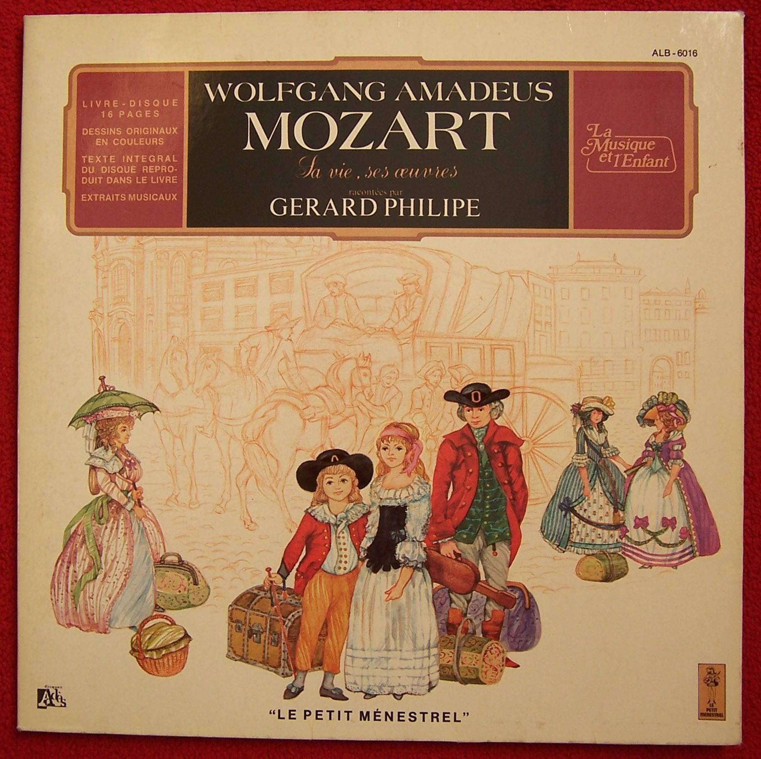 Rare album illustré et disque vinyl 33 tours, le petit menestrel ...