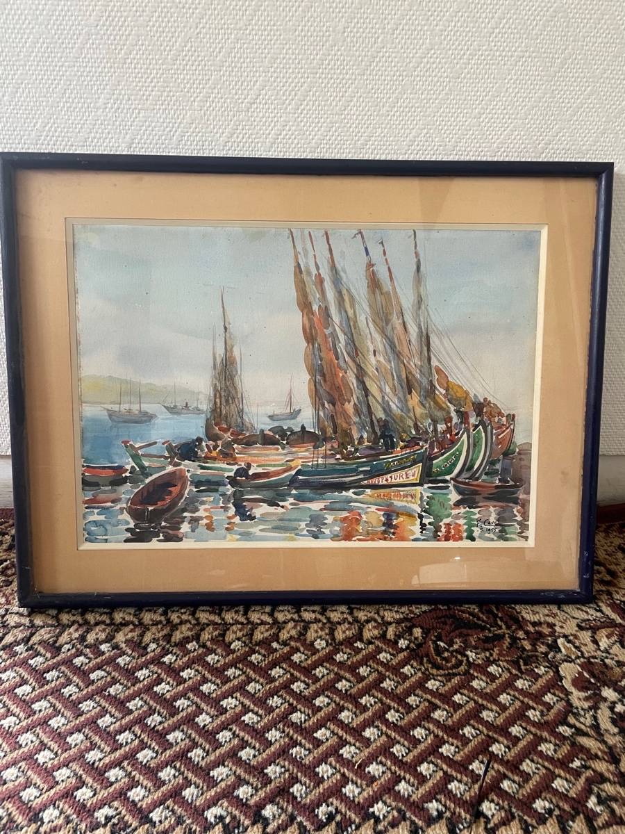 Aquarelle de Félix Cavel (1903-1969) sur Gens de Confiance