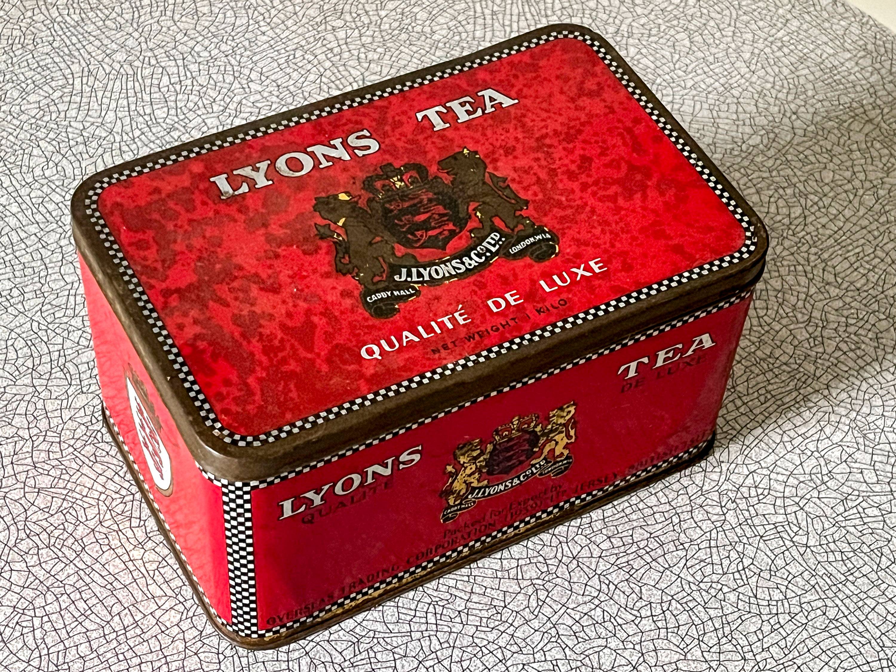 Boîte à thé ancienne, Lyons Tea sur Gens de Confiance