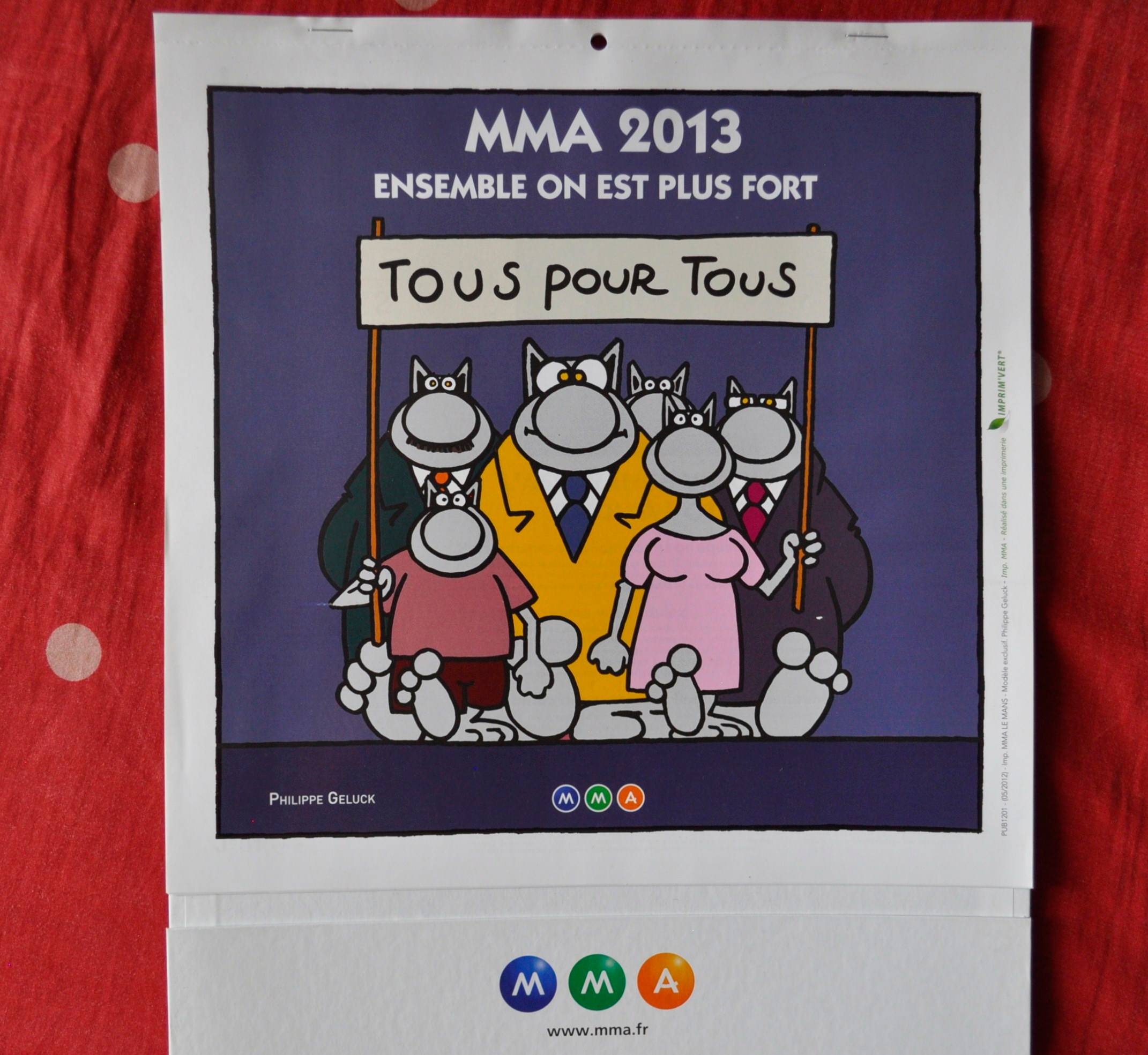 Calendrier "Le Chat" sur Gens de Confiance