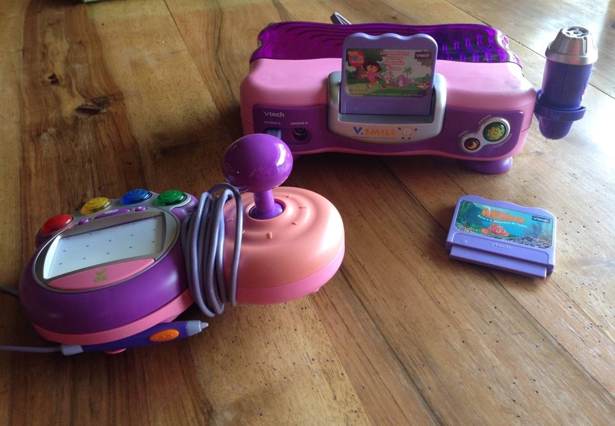 Console De Jeu Pour Enfant Vtech Vsmile Avec Jeux Dora Et Nemo Sur