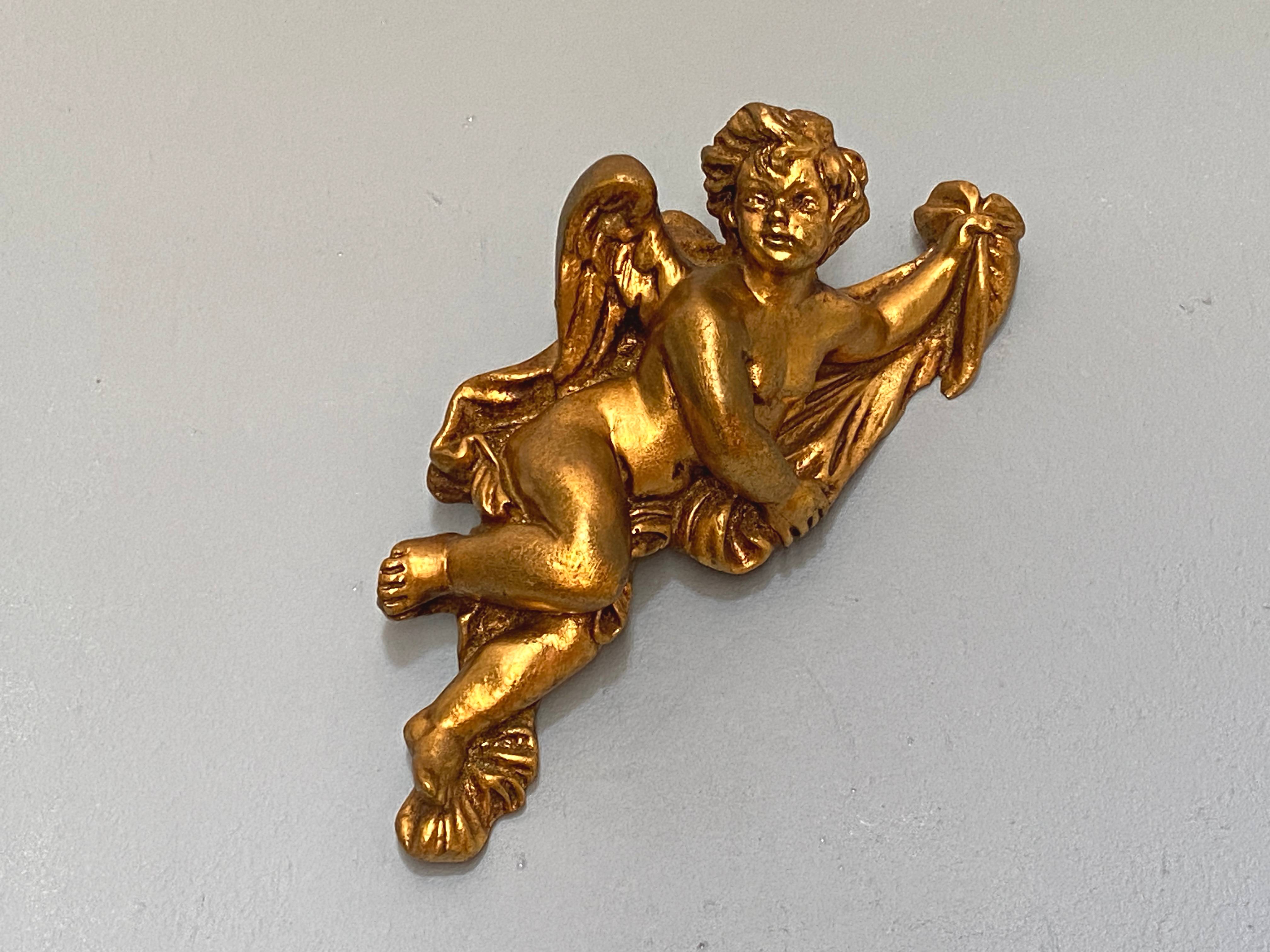 Décoration murale - statuette ange chérubin putto Vintage en résine ...