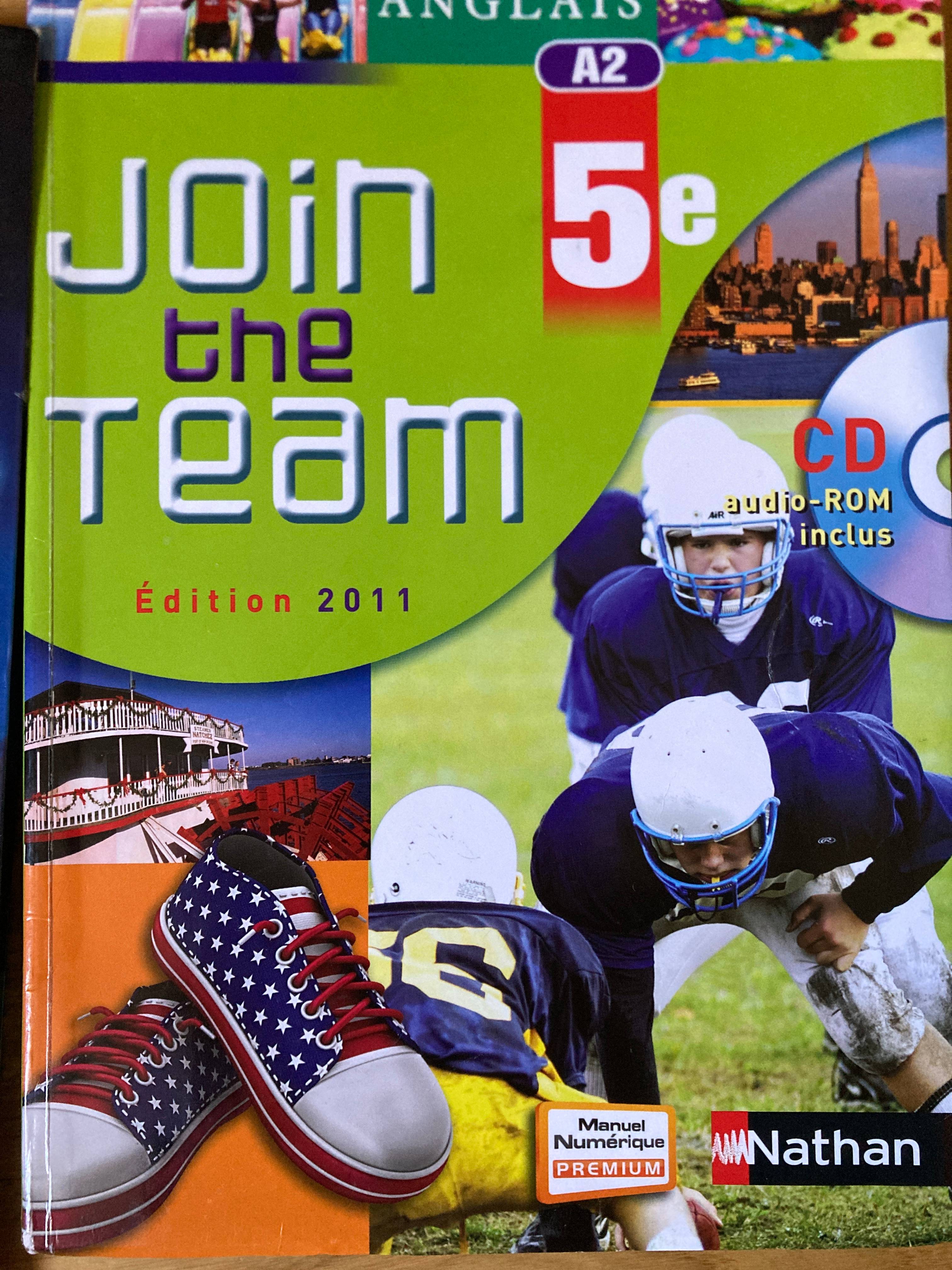 Donne manuel anglais 5ème « join the team » sur Gens de Confiance