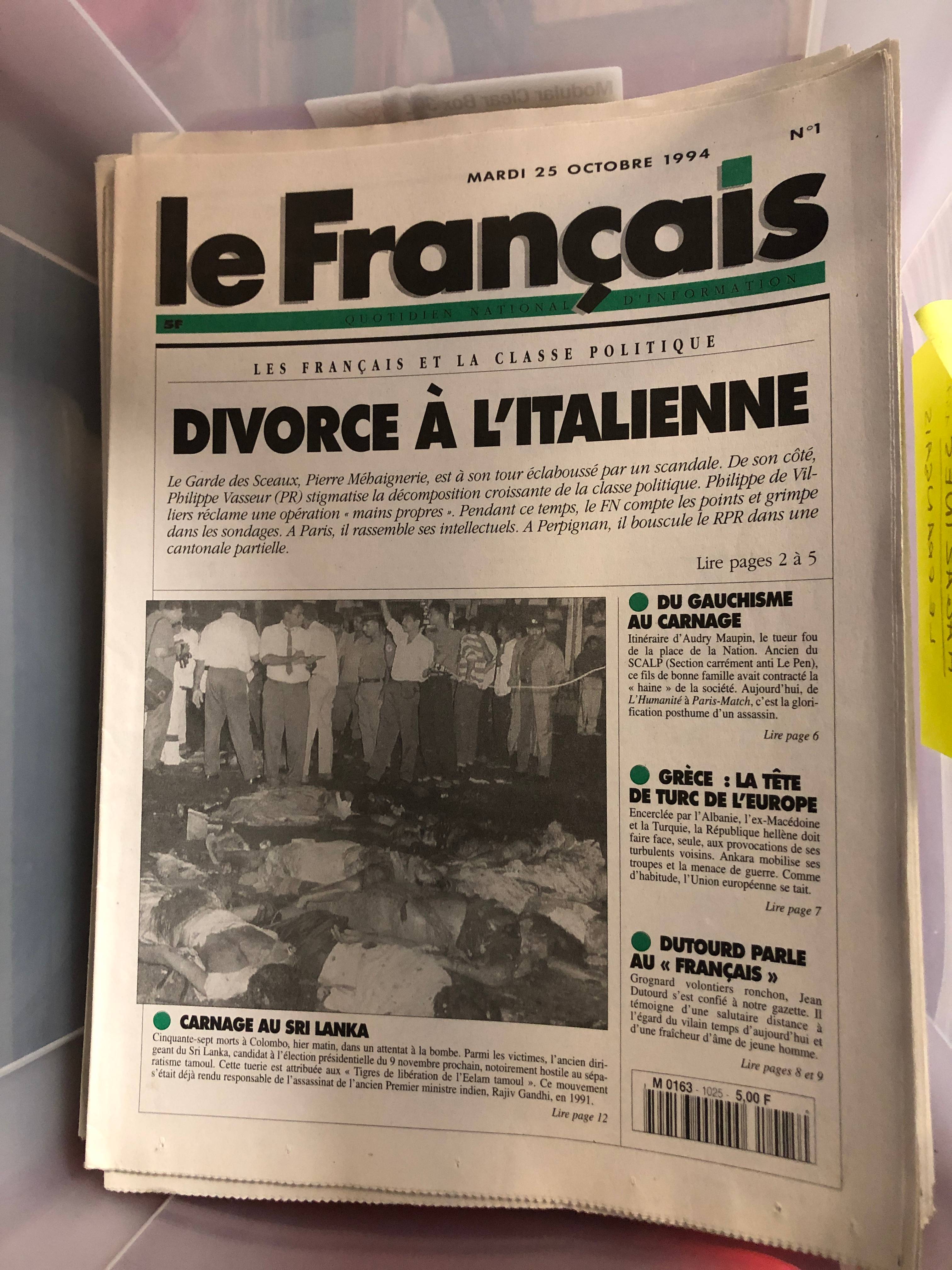 Le Français Quotidien National d’Information numéros 1 à 153 on Gens de ...