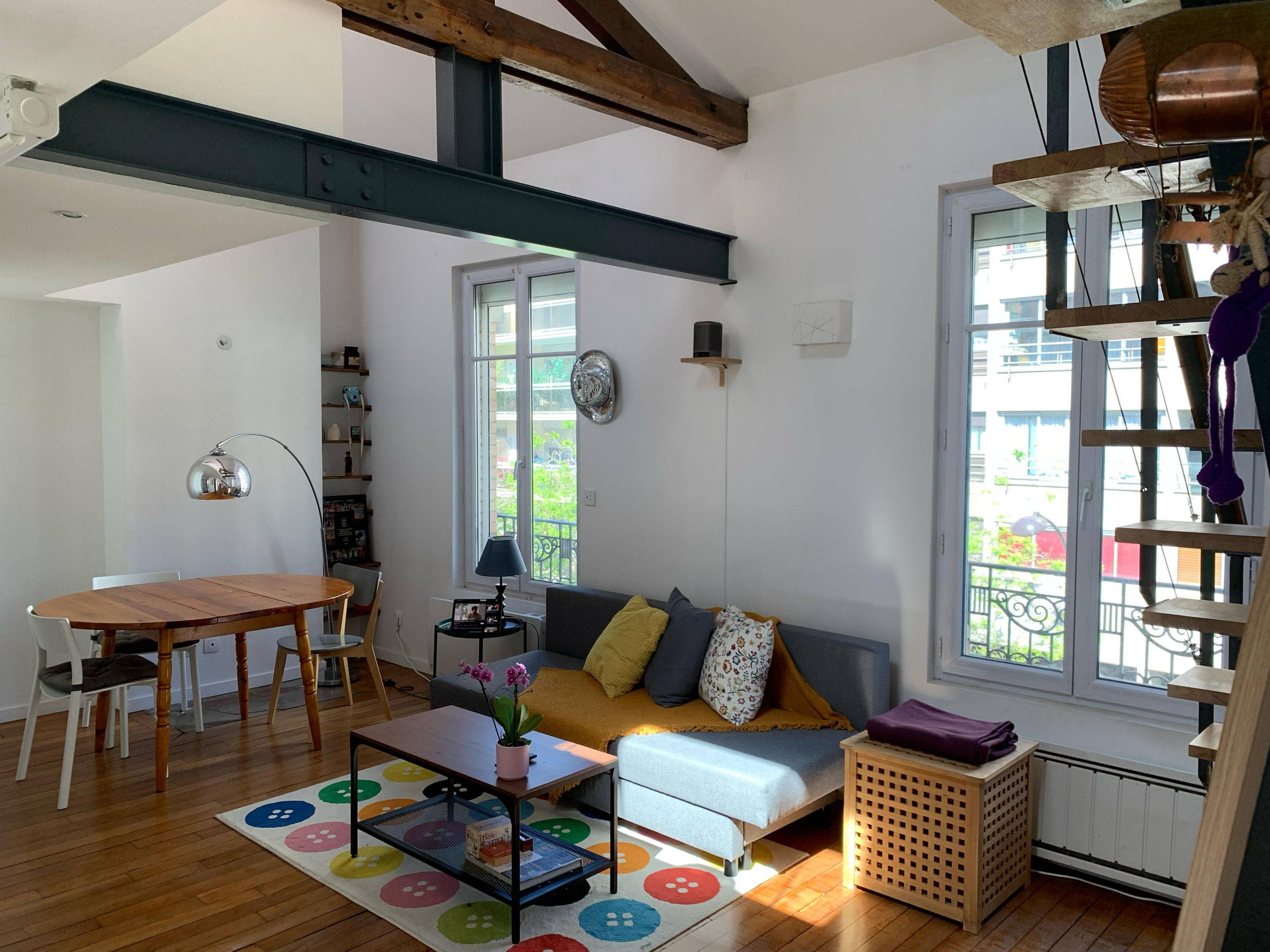 Loft Gambetta – Ménilmontant – Pelleport, T3 de 55m² (45m² au sol) - 1750€ on Gens de Confiance