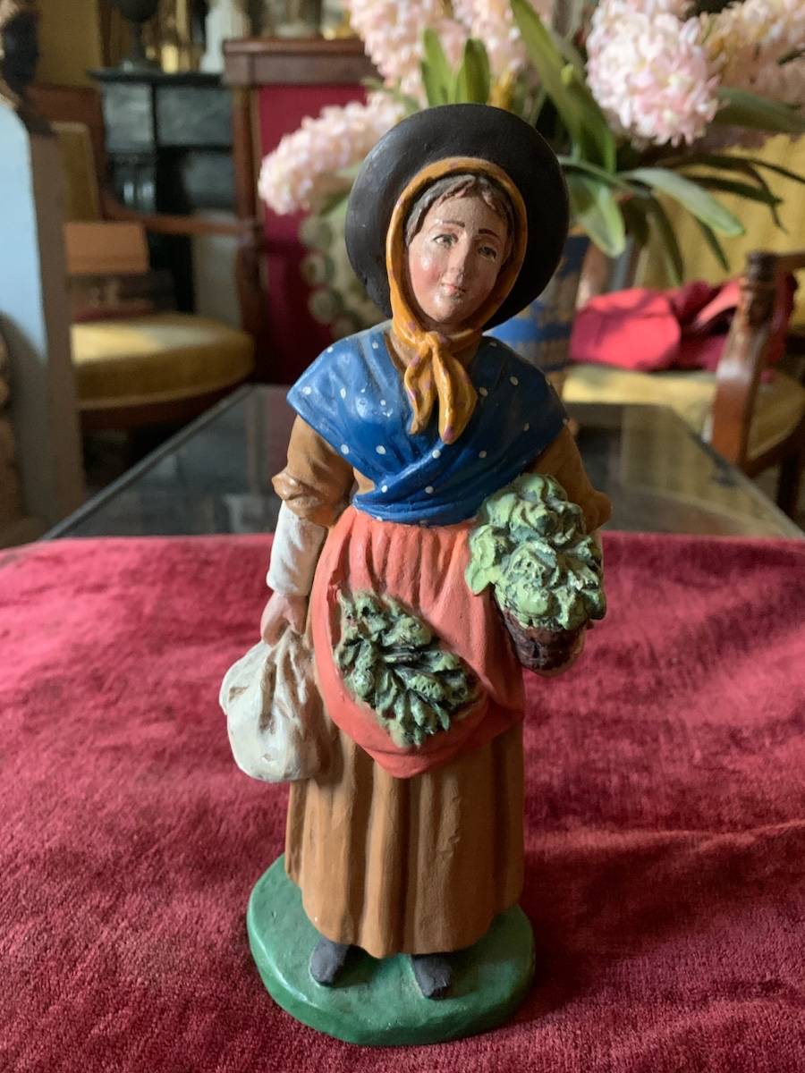Grand santon ancien pour crèche de Noel sur Gens de Confiance