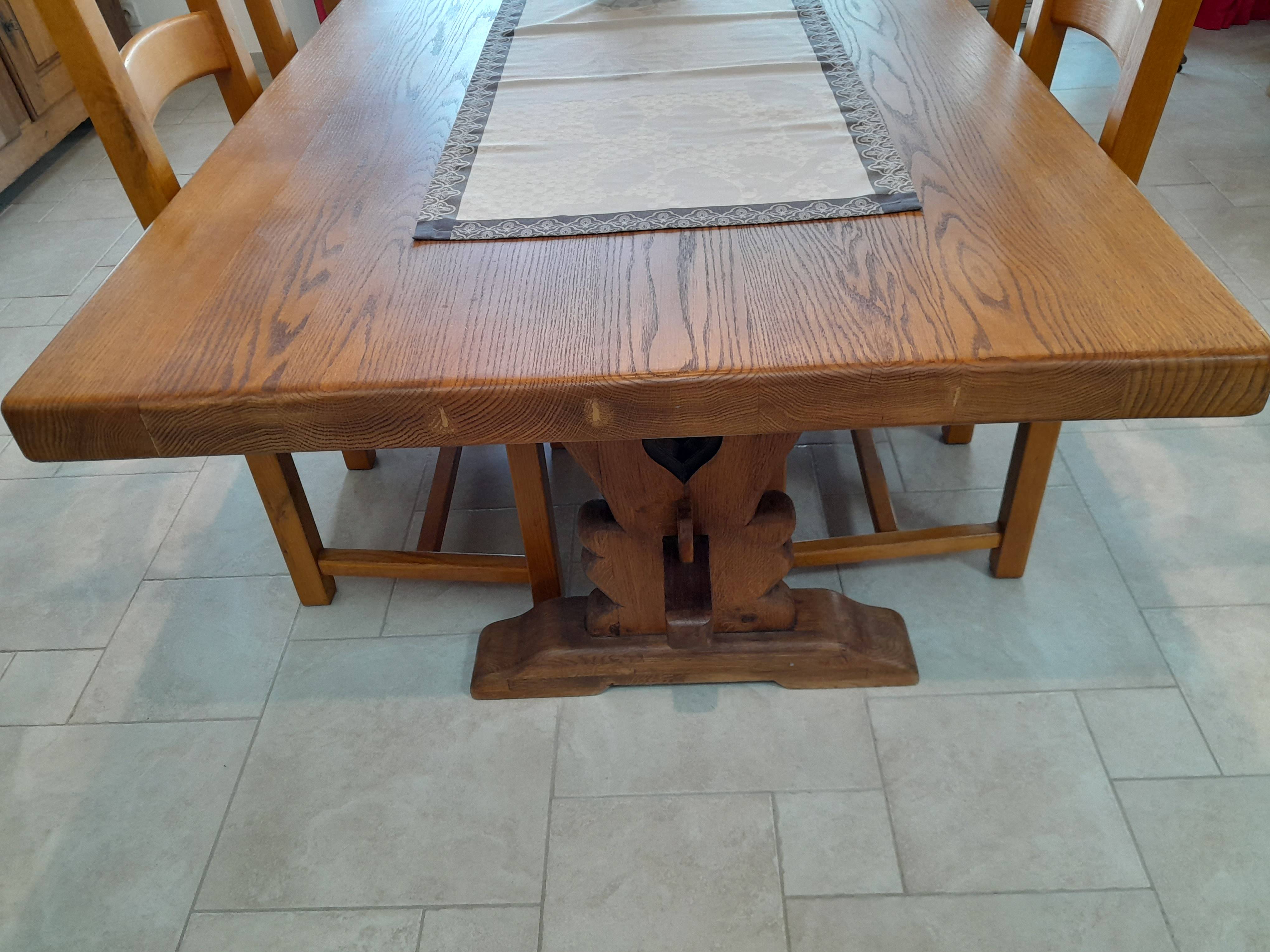 Très grande table vrai chêne massif on Gens de Confiance