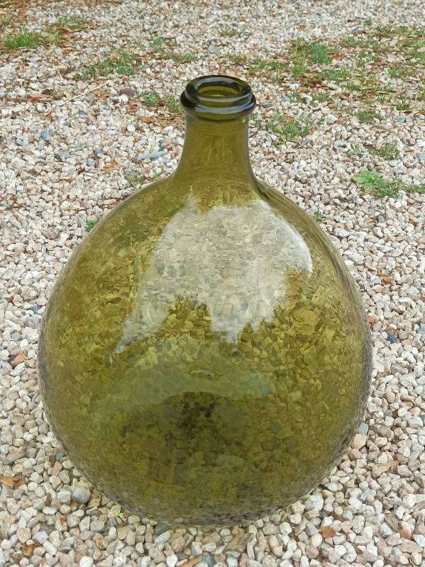 Dame jeanne vert Kaki Bonbonne Touque Bouteille Ancienne DPc 0723020 ...