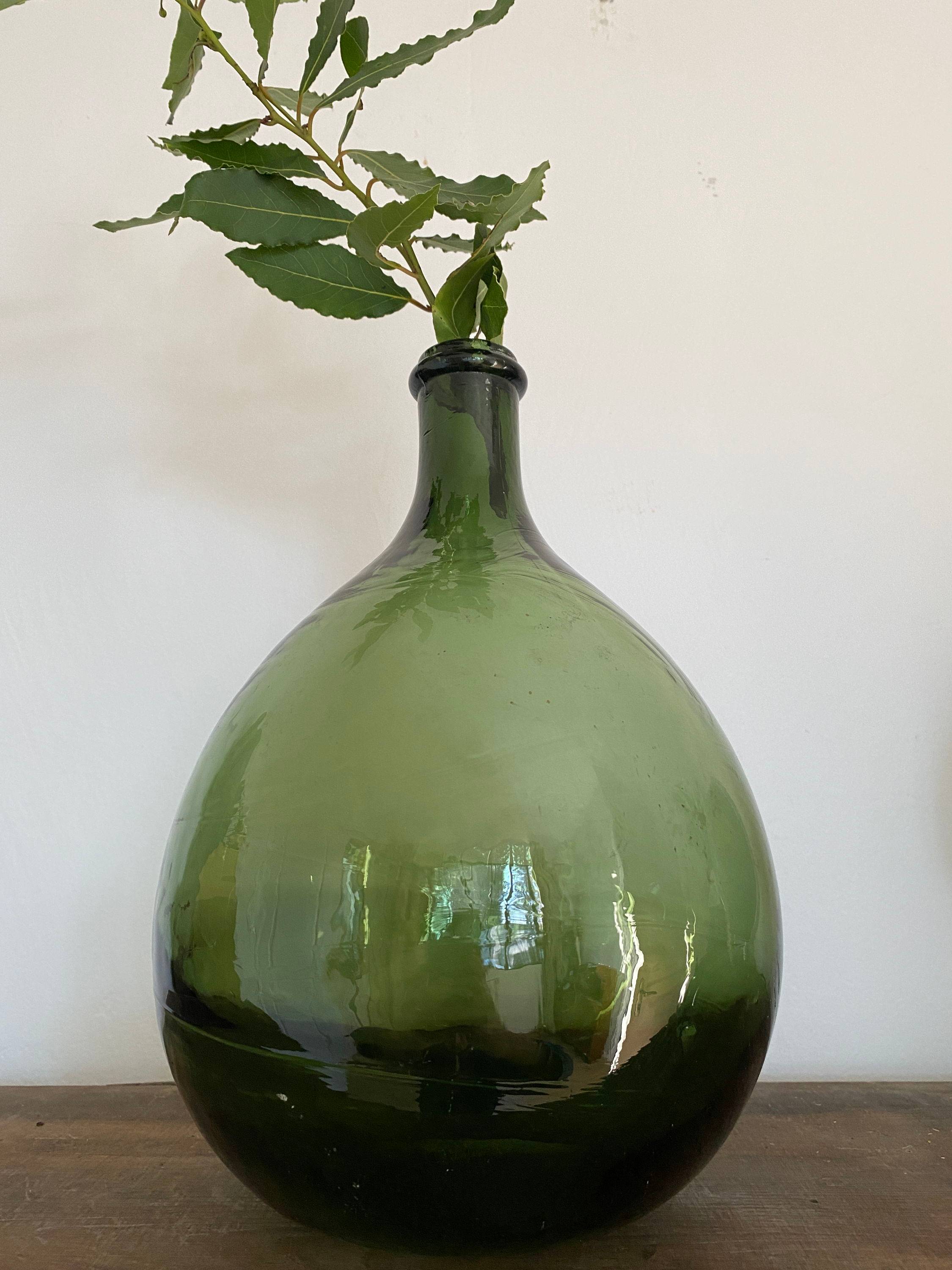 Dame-jeanne ronde verte vintage vase bonbonne 5 litres on Gens de Confiance