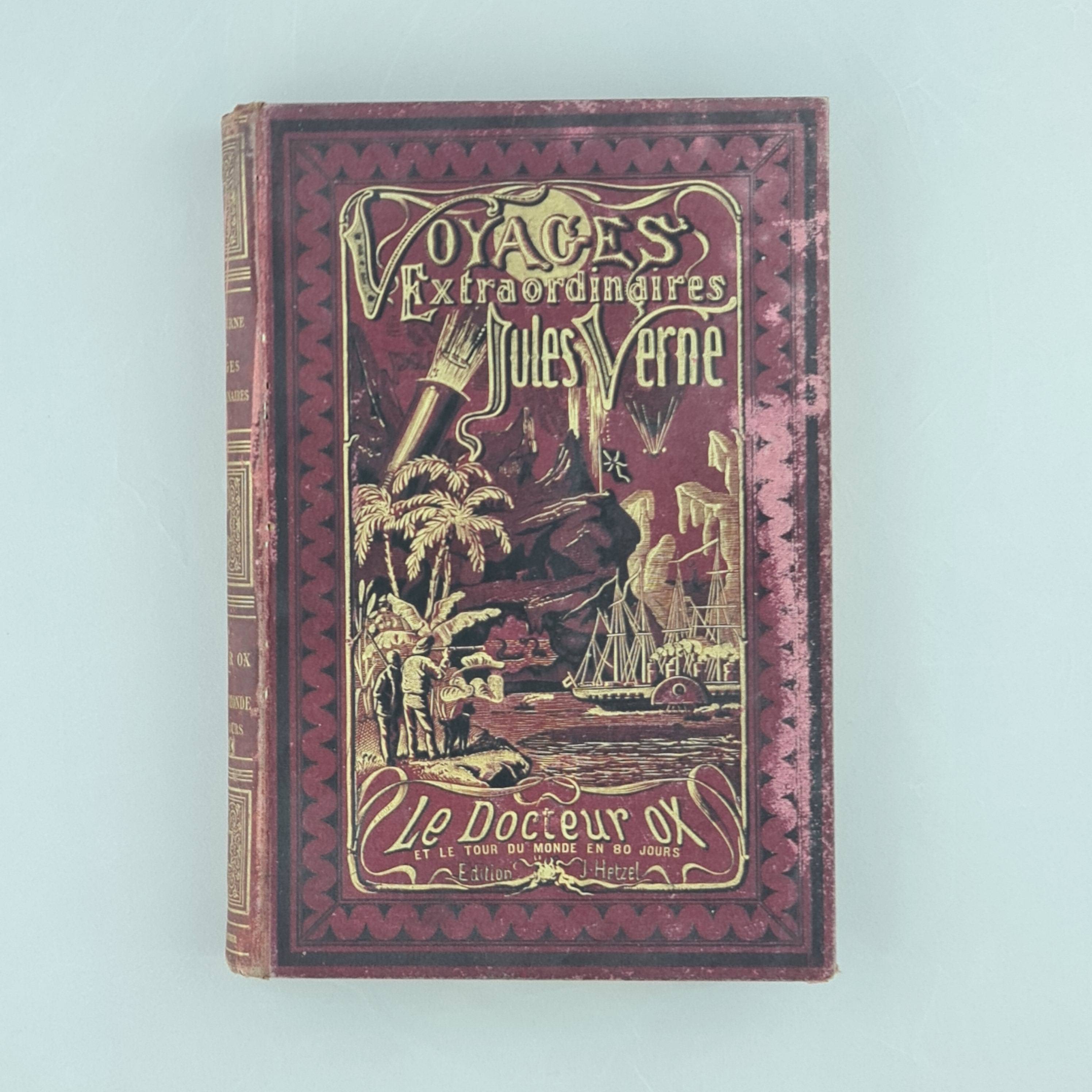Livre ancien - Jules Verne, Collection Hetzel (1872-1874) - Docteur Ox ...
