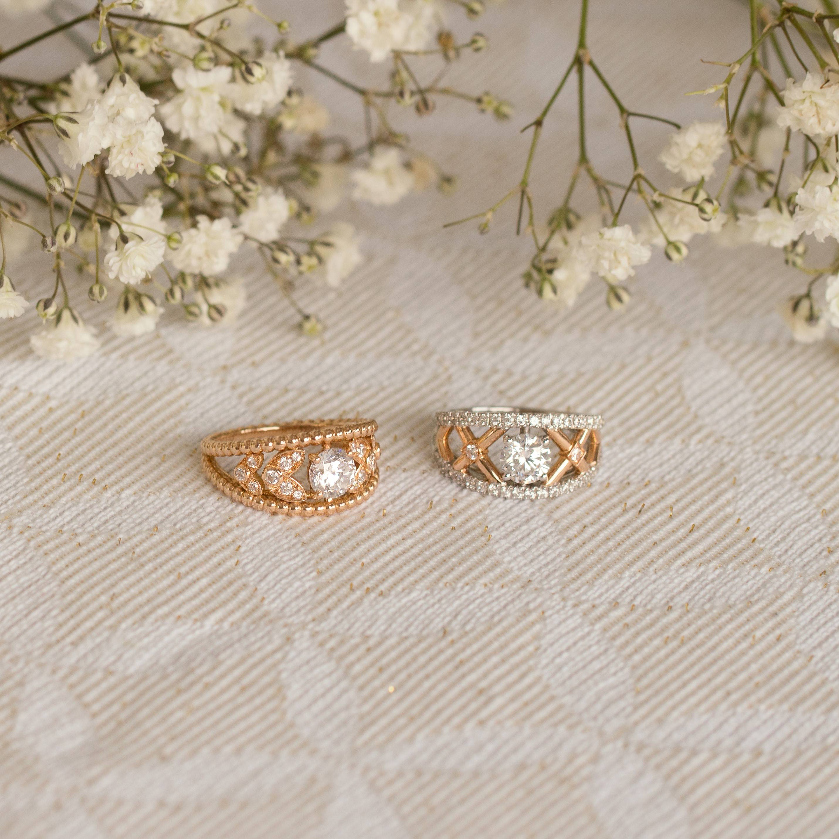 Nouvelle bague Anolia en or 18ct éthique, diamants et pierres ...