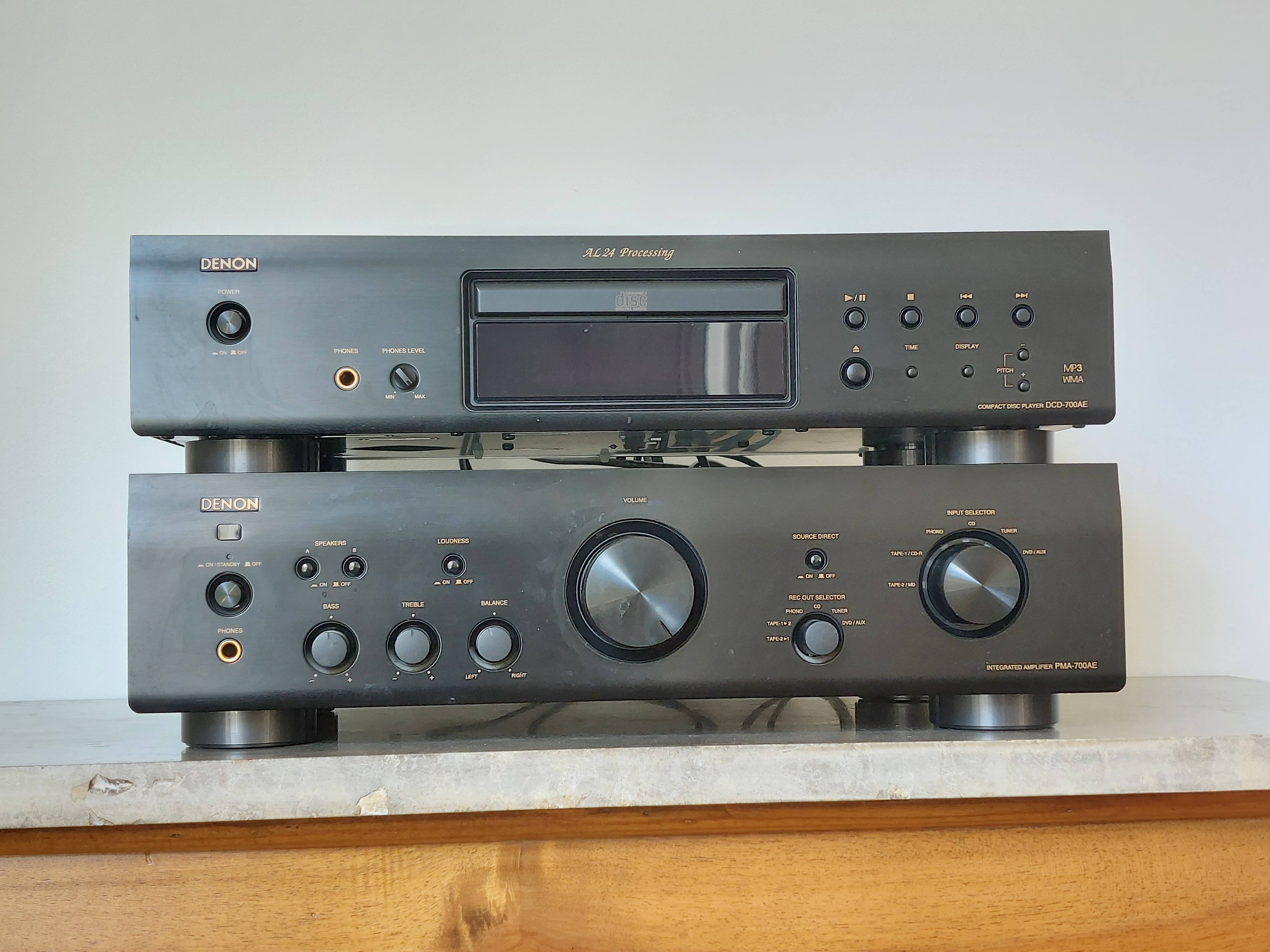 Platine CD Denon DCD 700 ae et Ampli Denon PMA 700 ae – Noir sur Gens ...