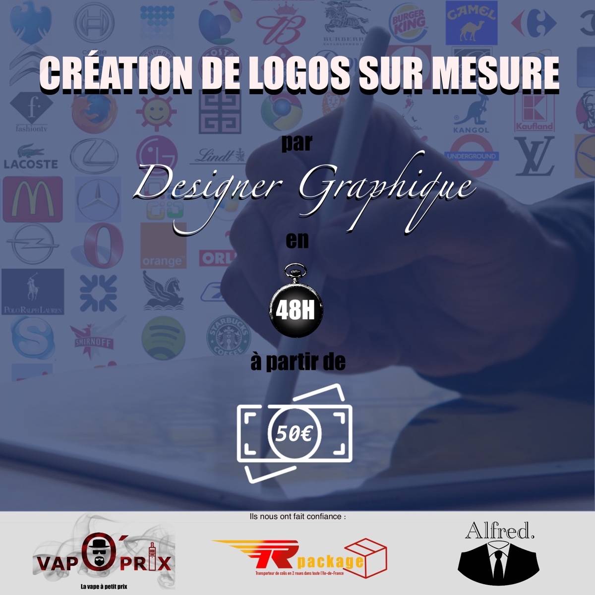 Propose création de logos sur mesure sur Gens de Confiance