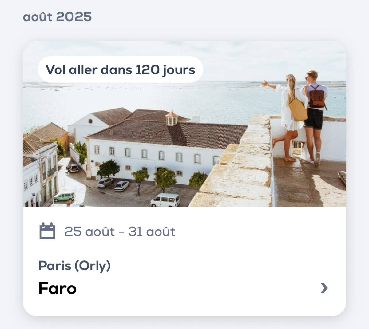 Propose billets d’avion Paris Orly → Faro Portugal en août 2025 on Gens de Confiance