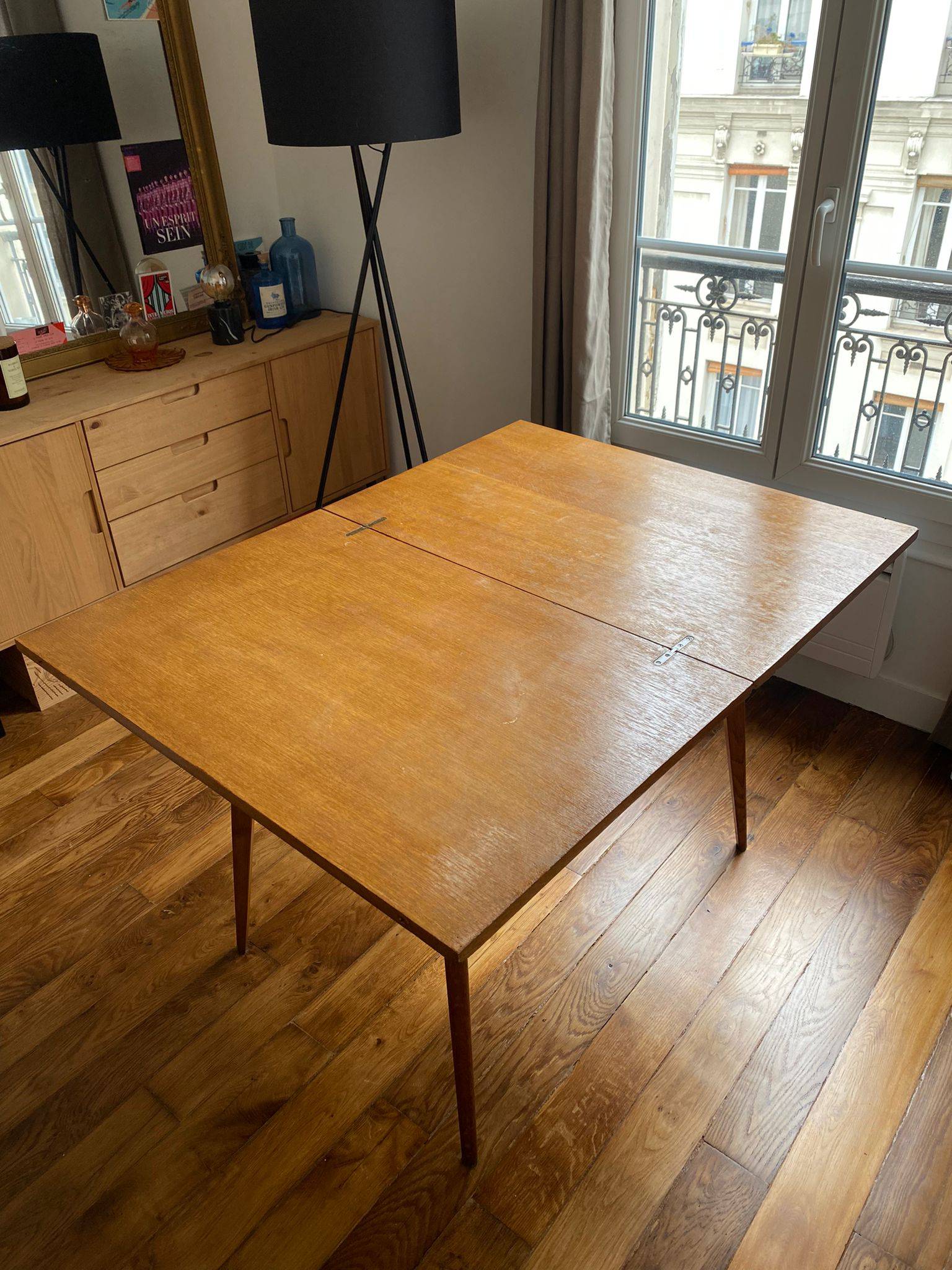 Table en bois extensible - dépliable / Table à manger / Bureau sur Gens ...
