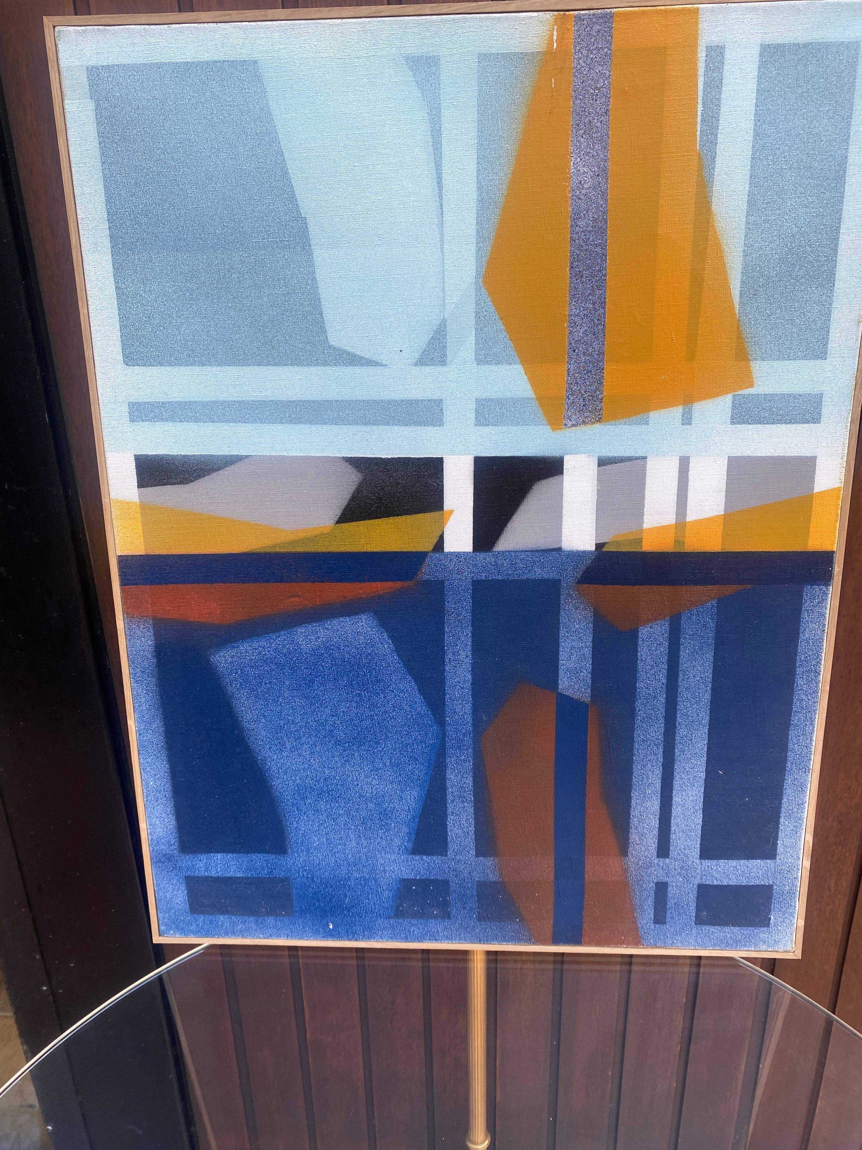 Tableau Abstrait De Jacques Simon Huile Sur Toile 1960 on Gens de Confiance