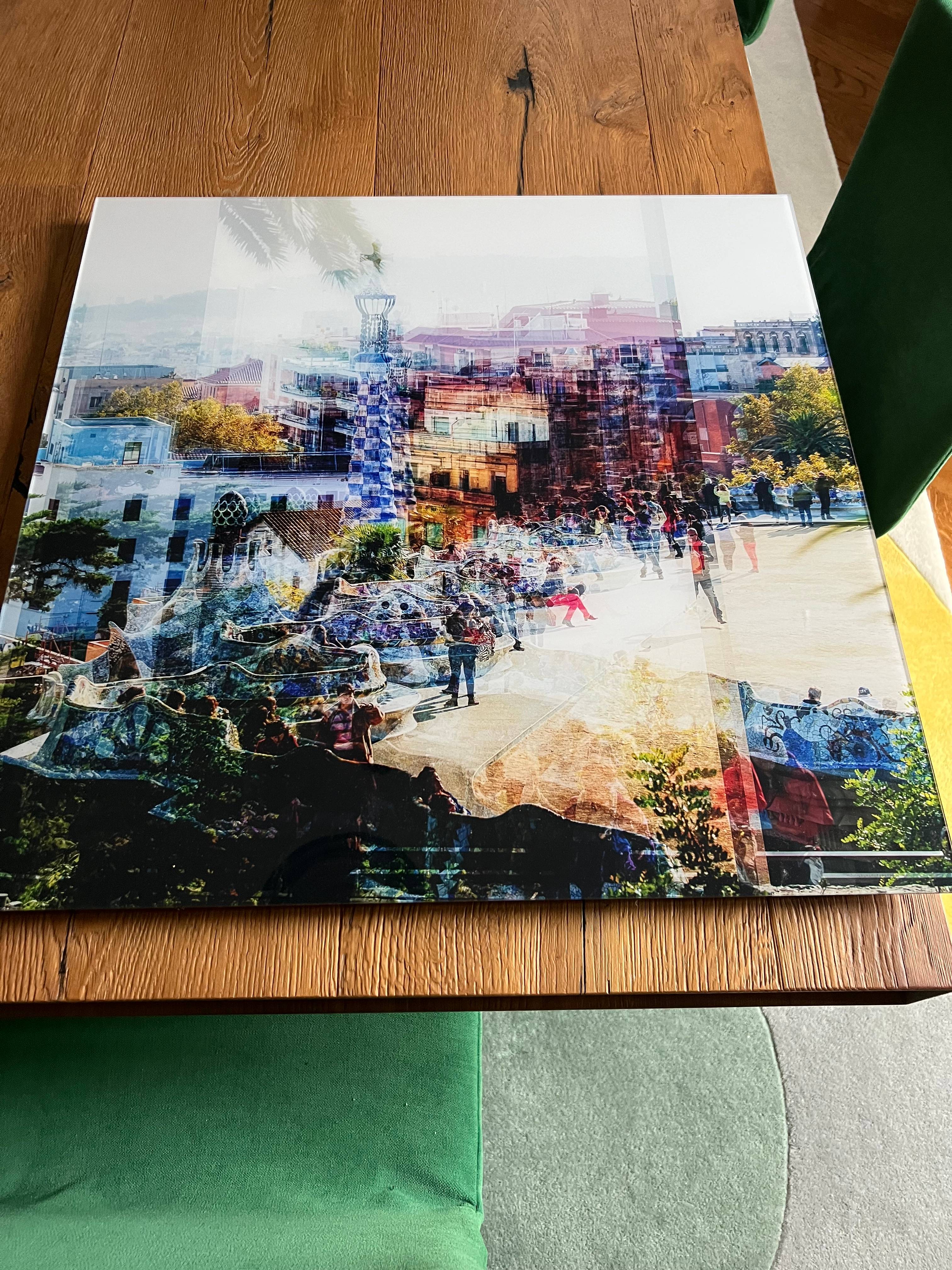 Tableau Barcelona Parc Guell Yellow Korner sur Gens de Confiance