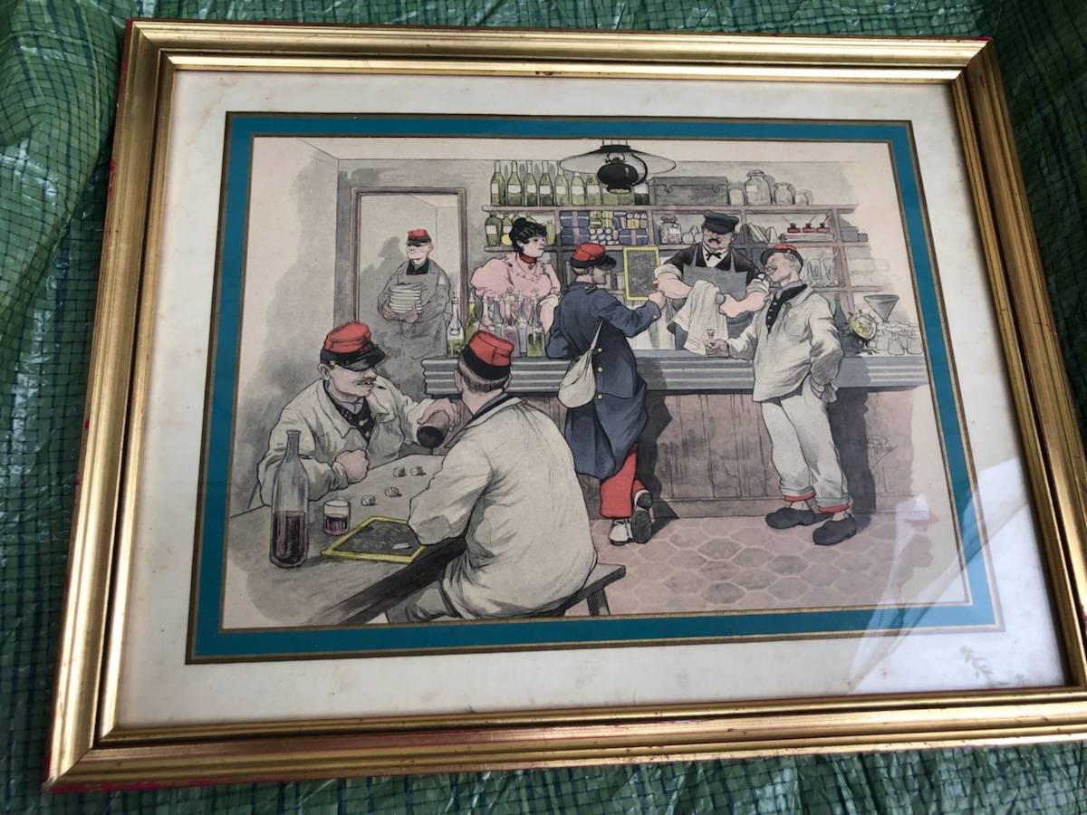 Tableau humoristique soldats au bar on Gens de Confiance