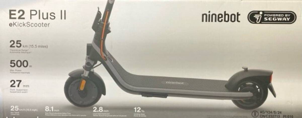Trottinette électrique Segway Ninebot E2 plus II on Gens de Confiance