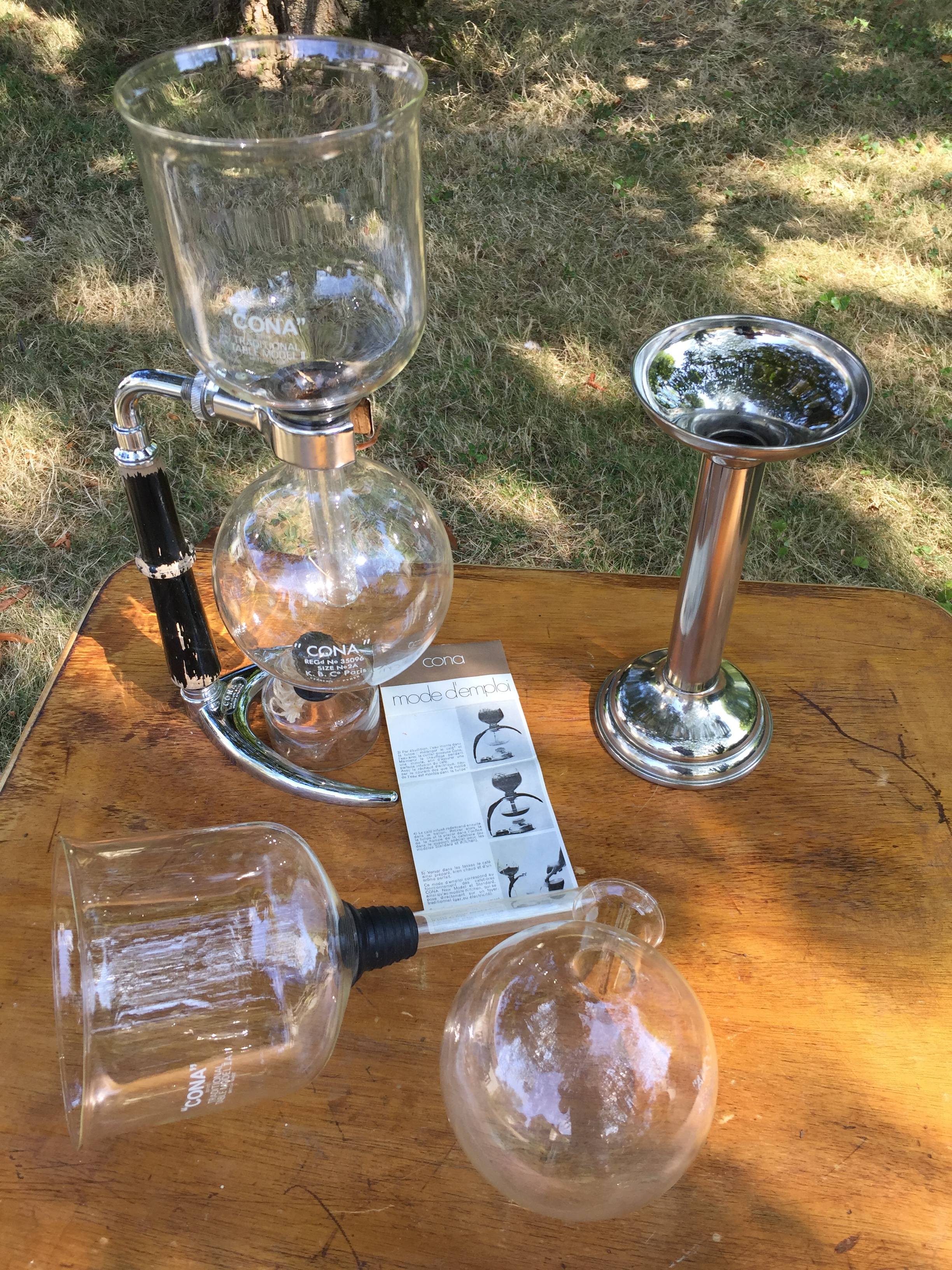 Vends cafetière vintage CONA complète avec tulipe et boule de rechange ...