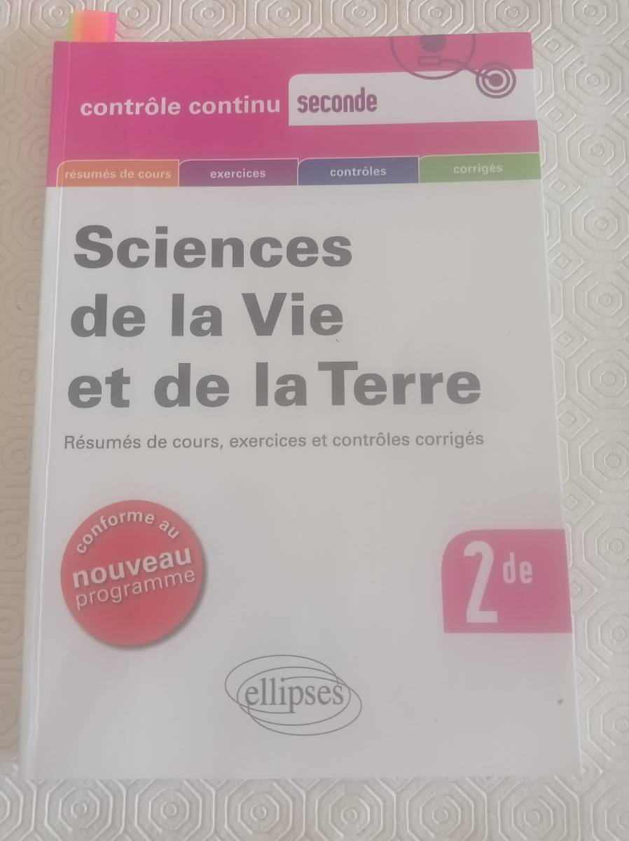 Vends manuel de SVT seconde générale, nouveau programme sur Gens de Confiance