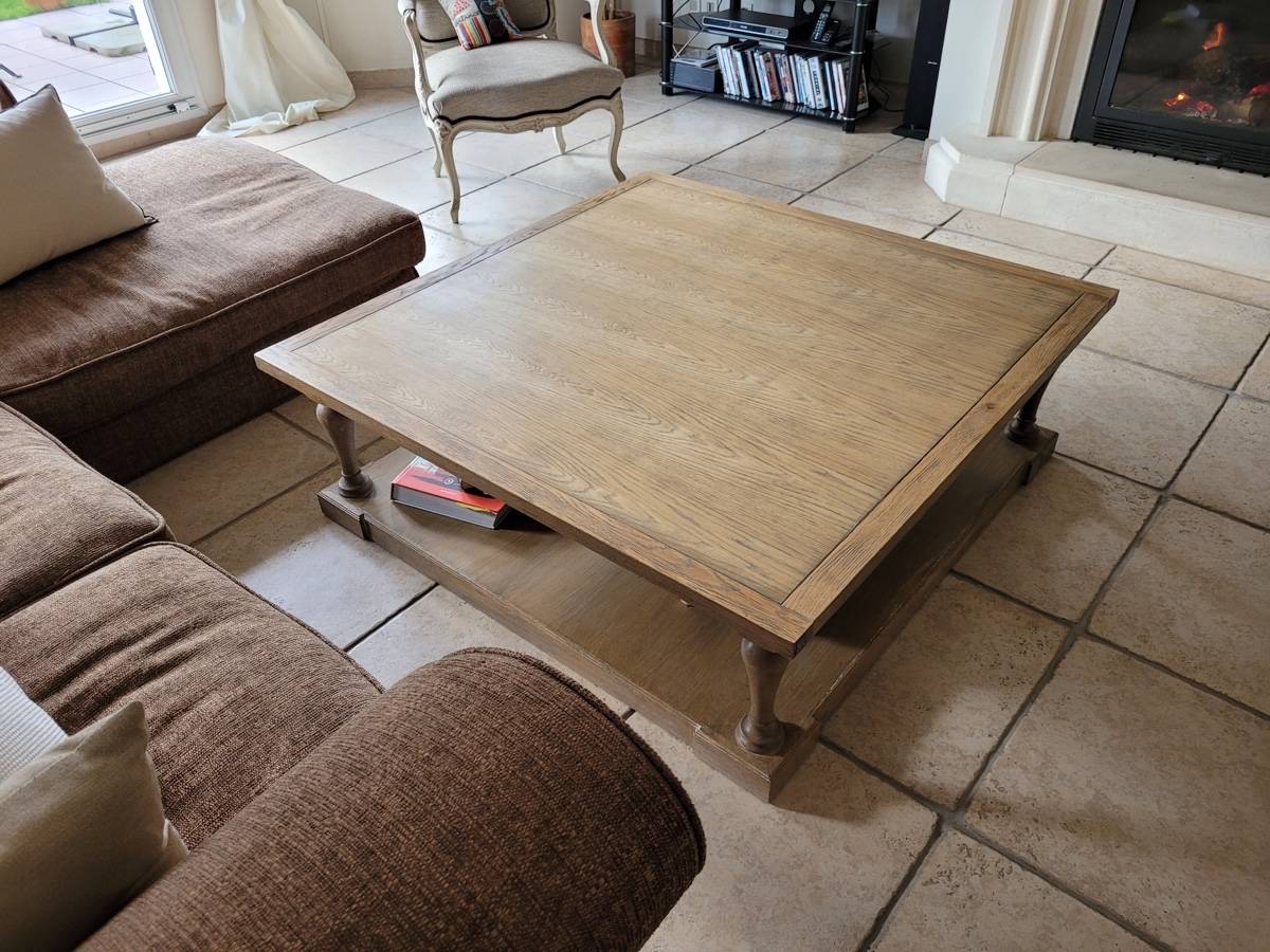 Vends table basse en chêne massif double plateau on Gens de Confiance