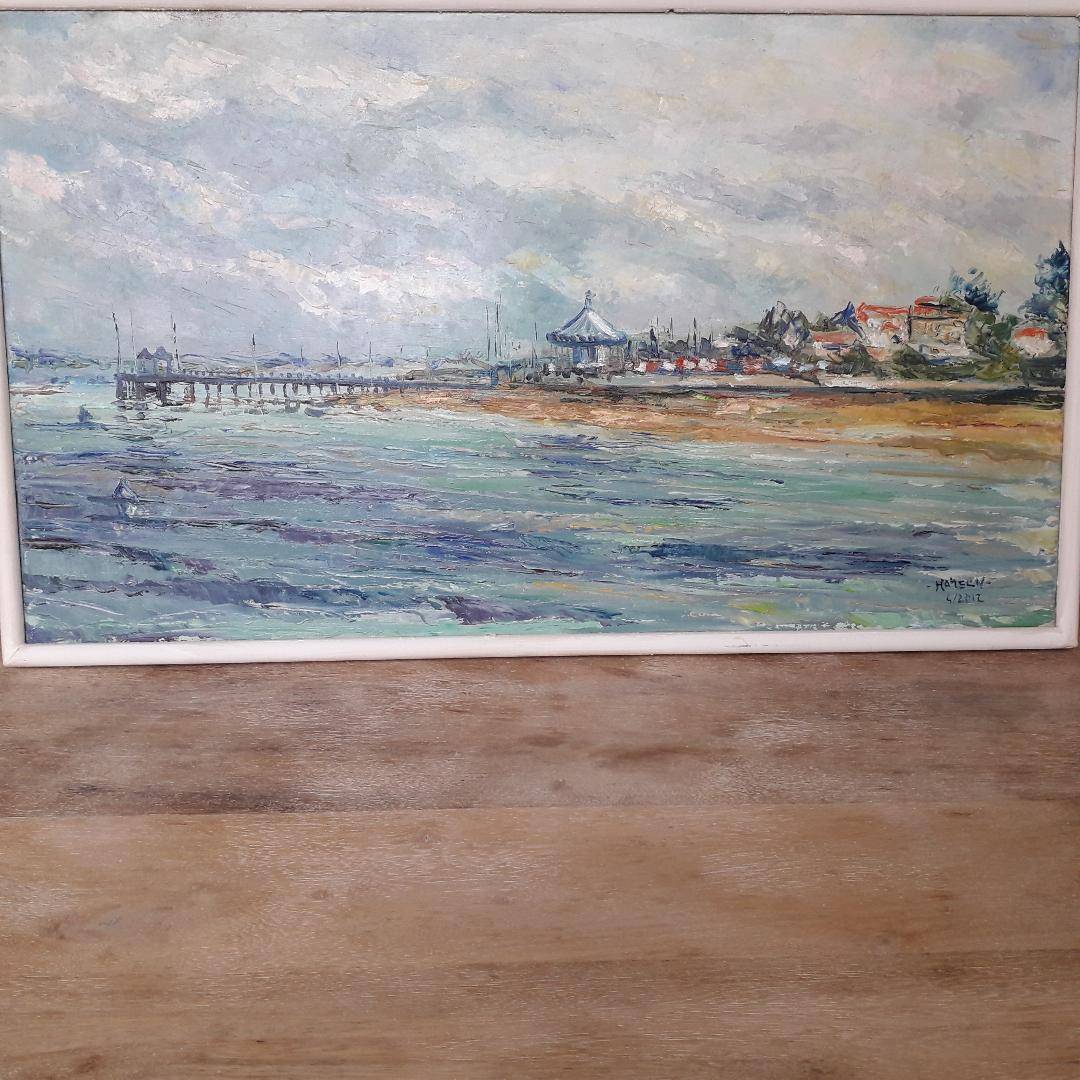 Vends Tableau de Michel HAMELIN "Arcachon : la jetée du casino" sur ...