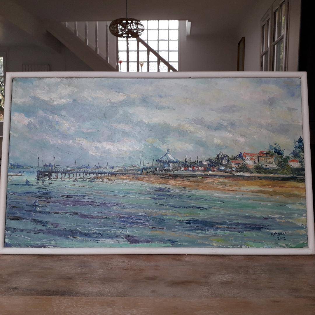 Vends Tableau de Michel HAMELIN "Arcachon : la jetée du casino" sur ...