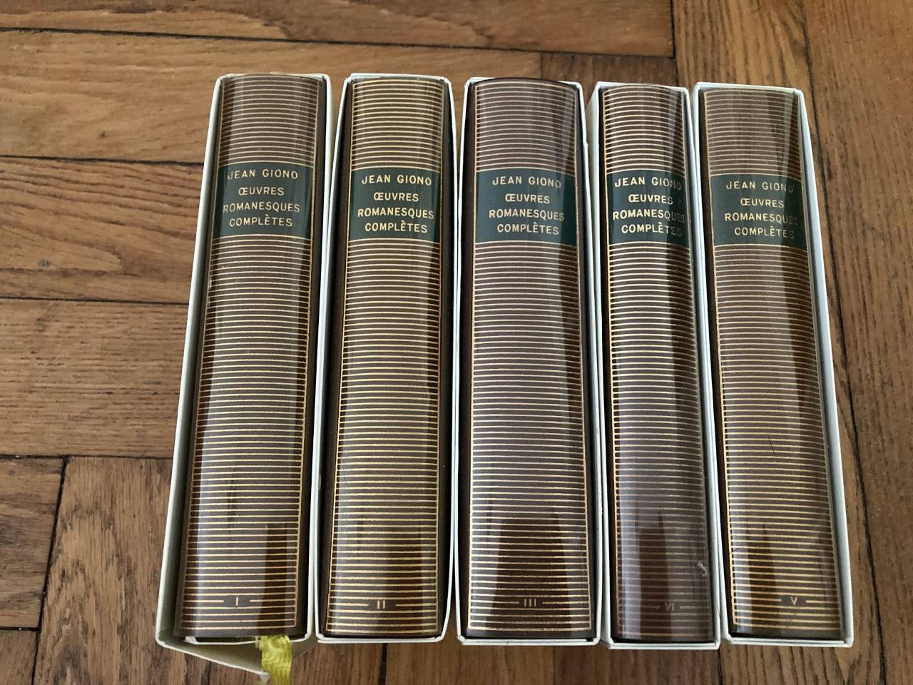 Lot de 5 volumes "Oeuvres romanesques complètes" - Jean Giono - La ...